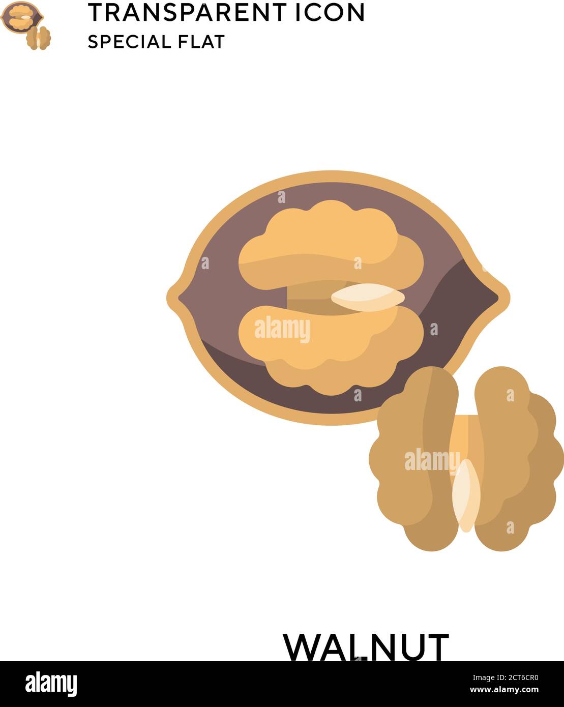 Walnuts top view Stock Vector Images - Alamy