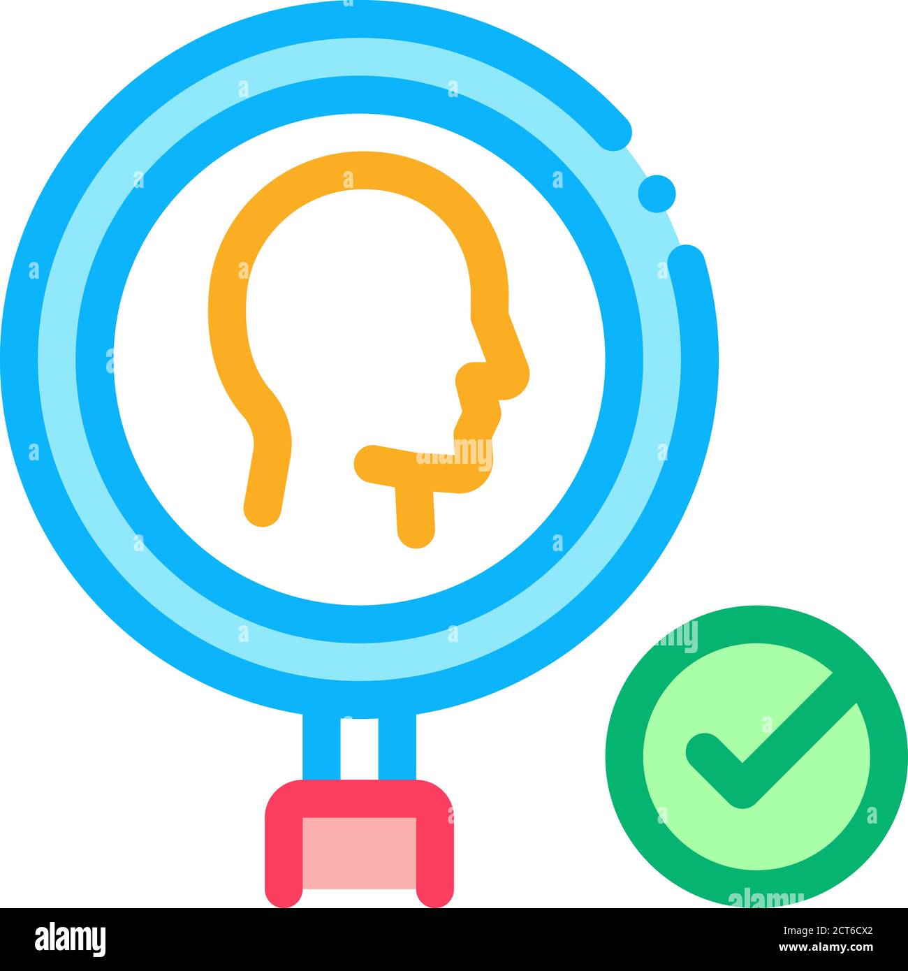 human research approved mark icon vector outline illustration Stock ...