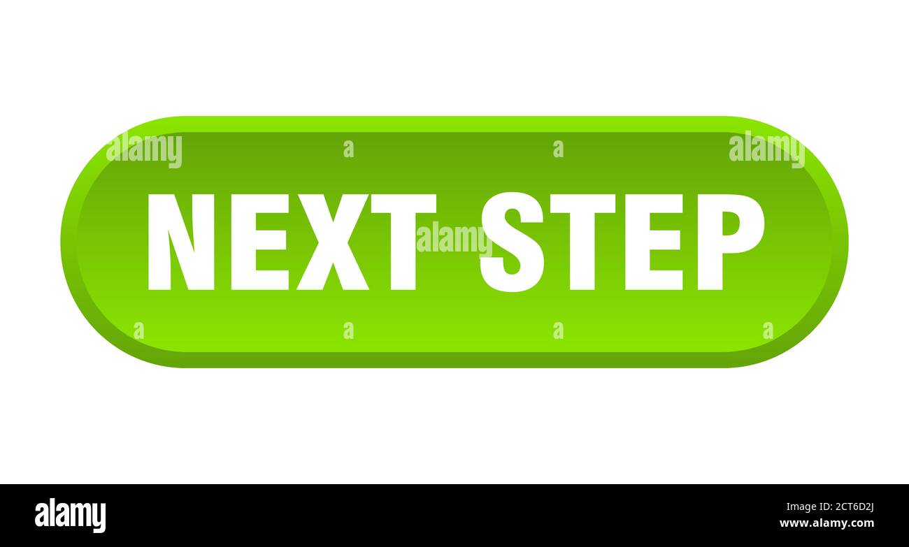 next step button. rounded sign isolated on white background Stock ...