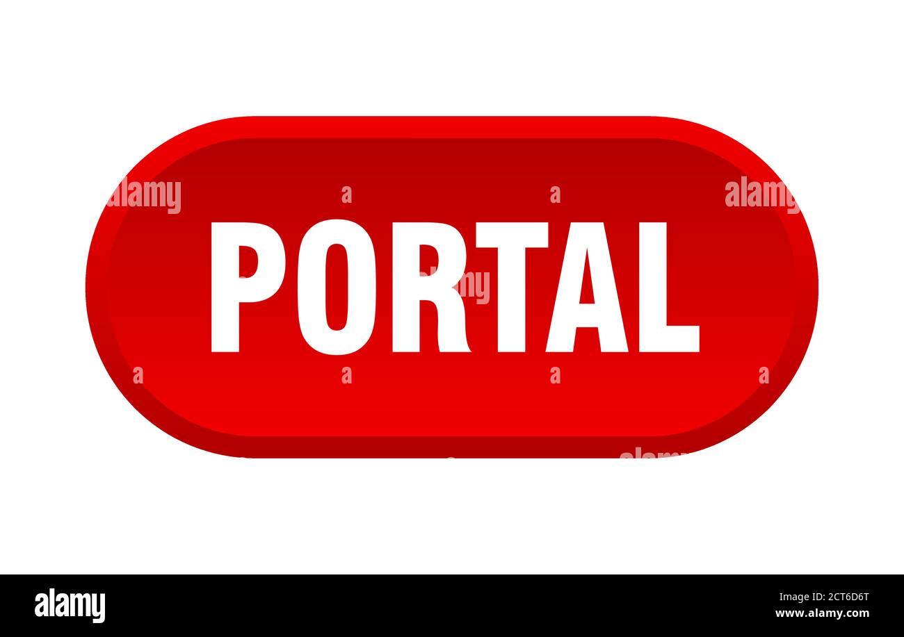 portal button. rounded sign isolated on white background Stock Vector ...