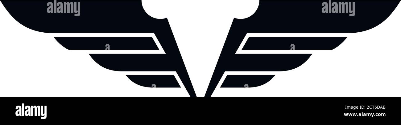 Wings fly icon. Simple illustration of wings fly vector icon for web ...