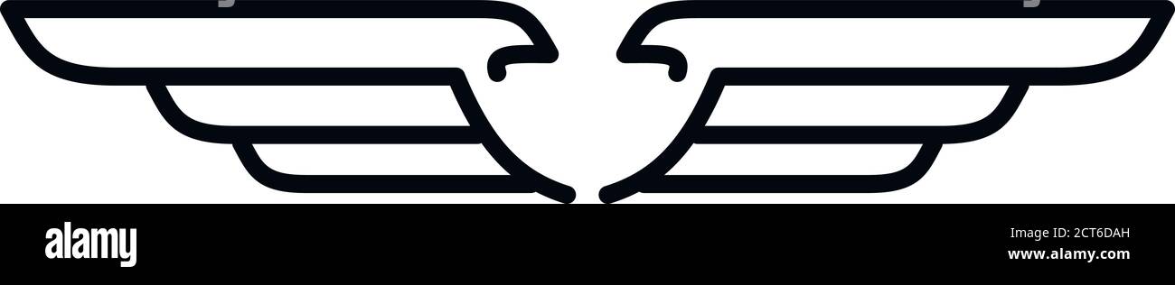 Heaven wings icon. Outline heaven wings vector icon for web design ...