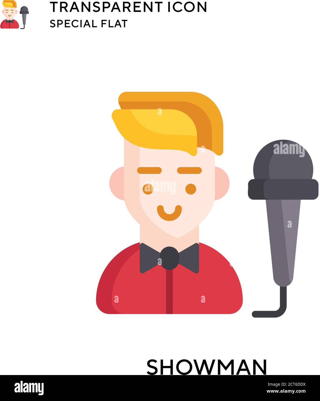 Showman vector icon. Flat style illustration. EPS 10 vector Stock ...