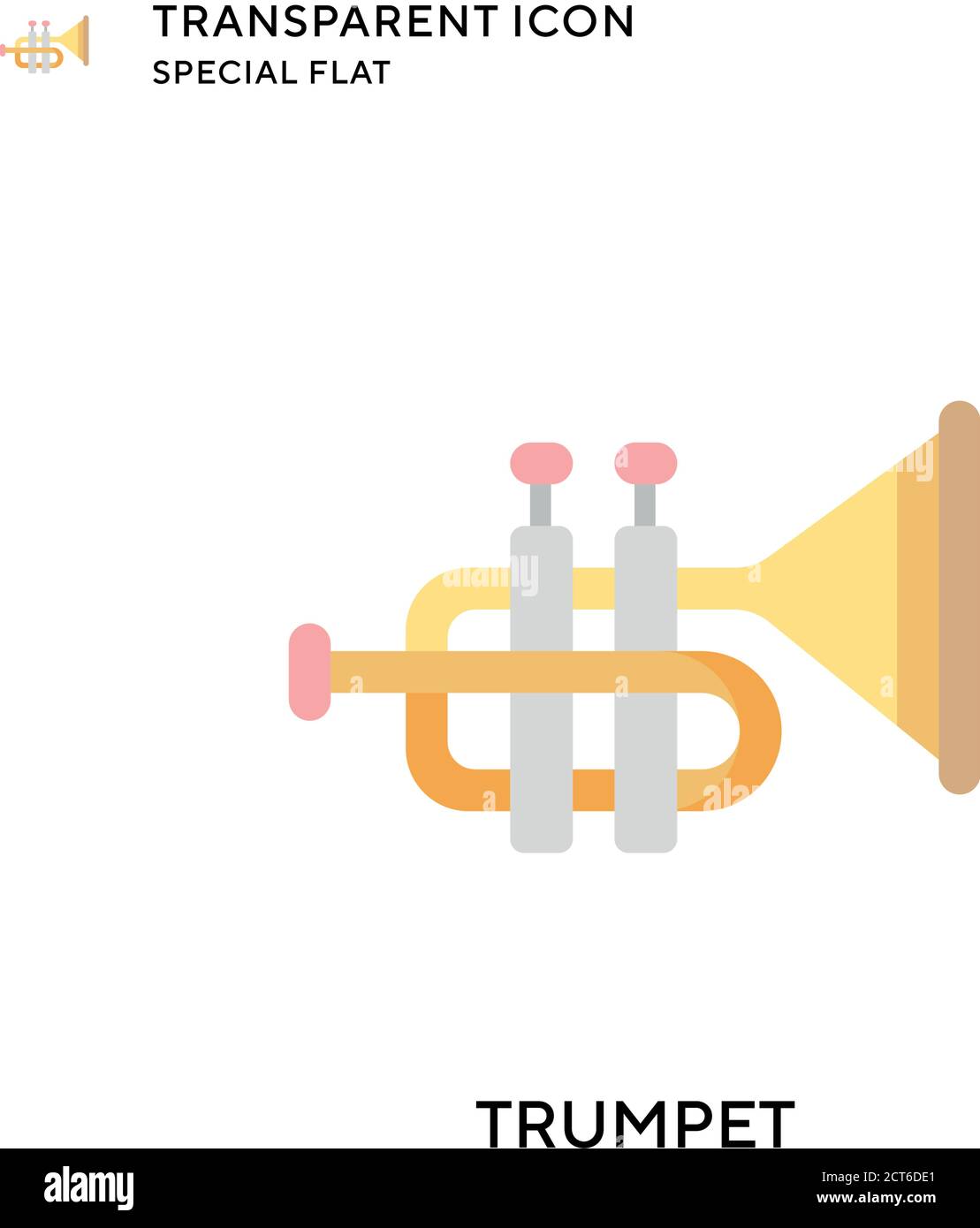 Trumpet vector icon. Flat style illustration. EPS 10 vector Stock ...
