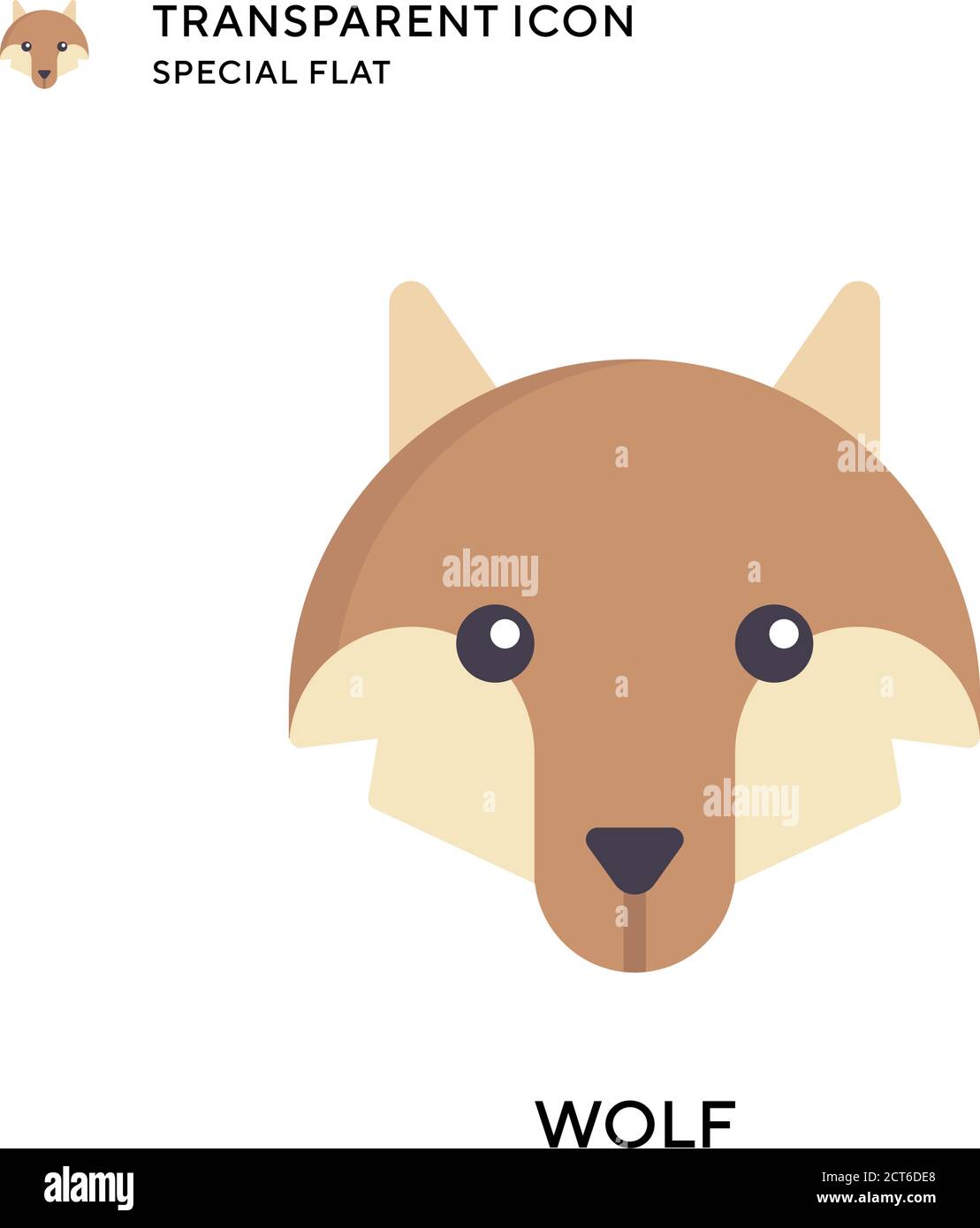 Wolf vector icon. Flat style illustration. EPS 10 vector Stock Vector ...