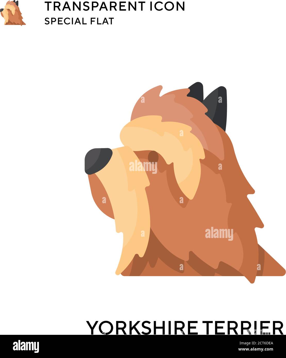 Yorkshire terrier vector icon. Flat style illustration. EPS 10 vector ...