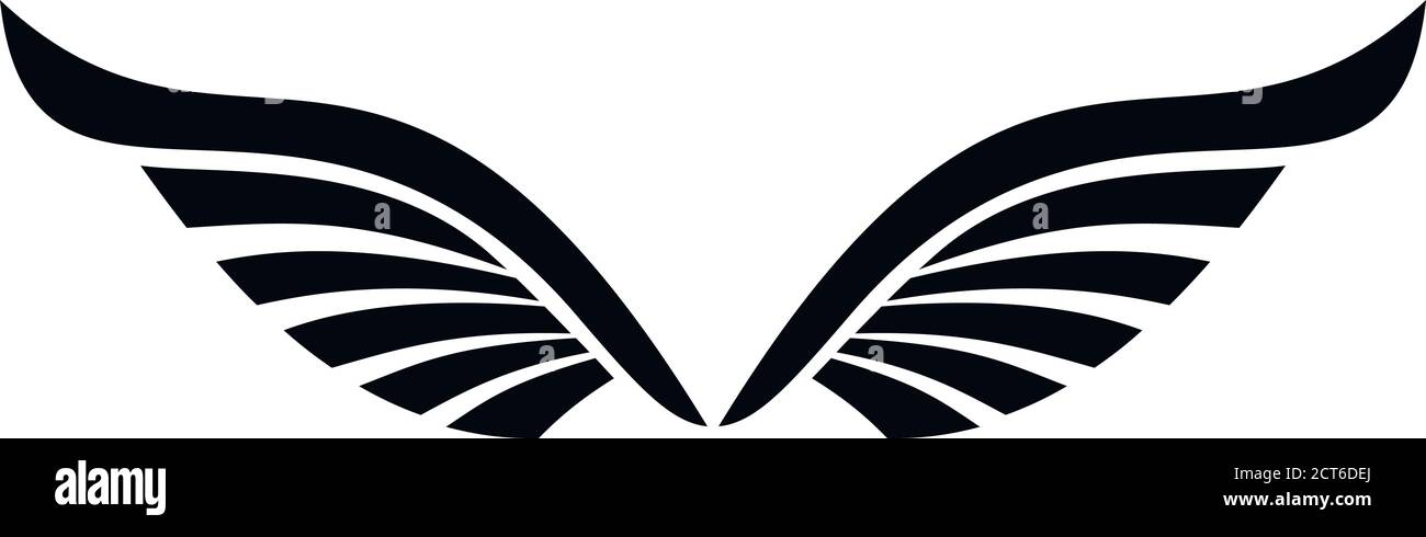 Bird wings icon. Simple illustration of bird wings vector icon for web ...
