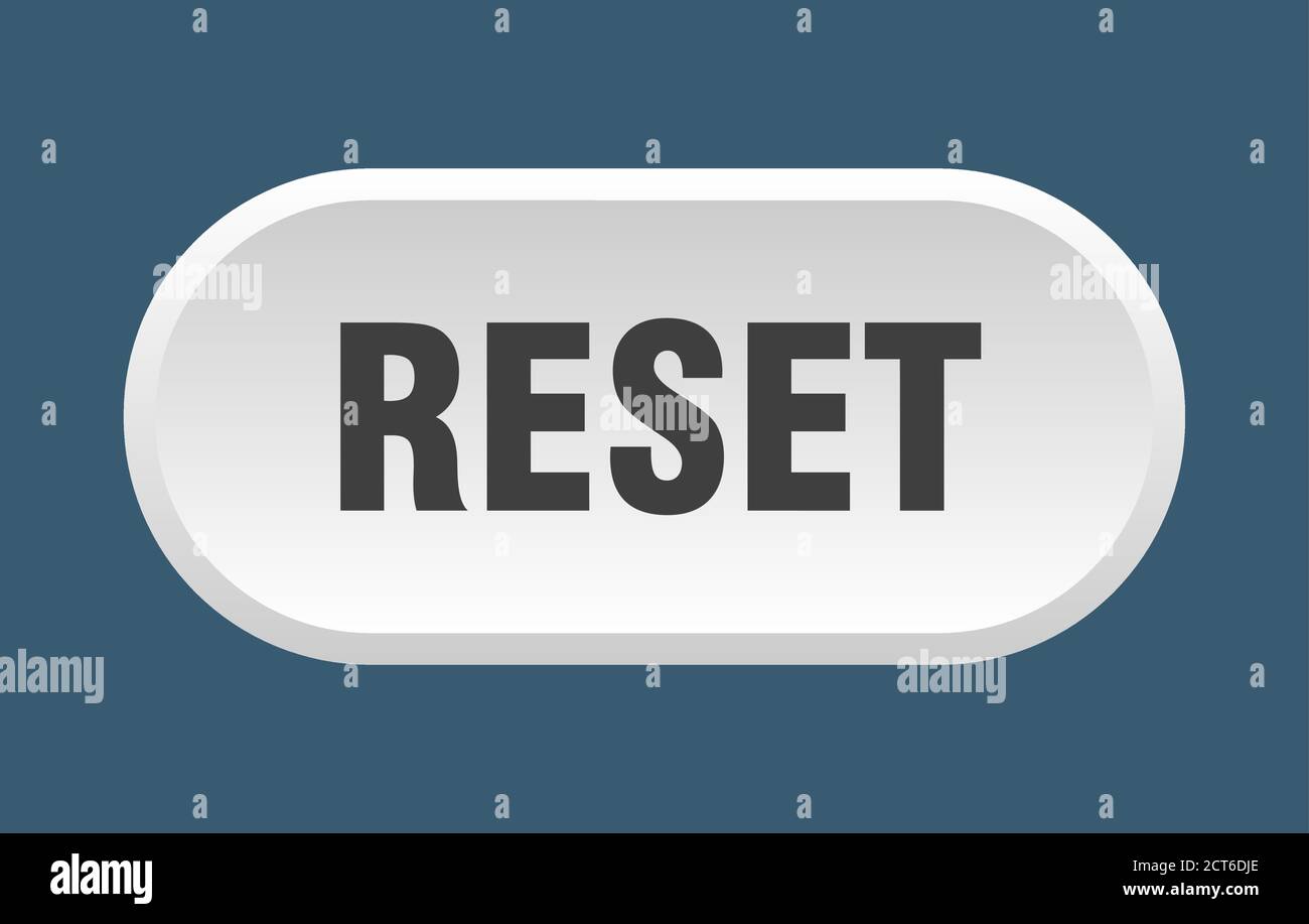 reset button. rounded sign isolated on white background Stock Vector ...