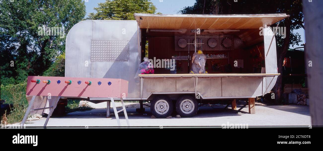 Mobile fair Caravan Stock Photo - Alamy