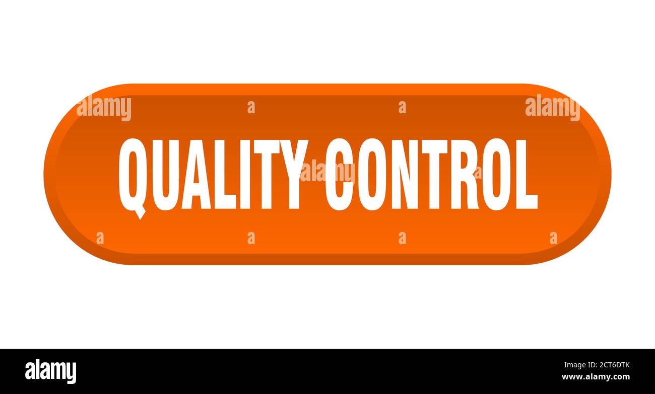 quality control button. rounded sign isolated on white background Stock ...