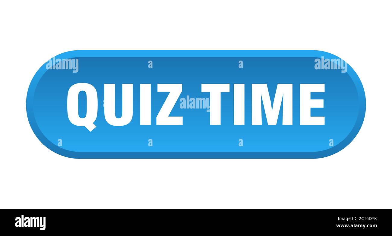 quiz time button. rounded sign isolated on white background Stock ...