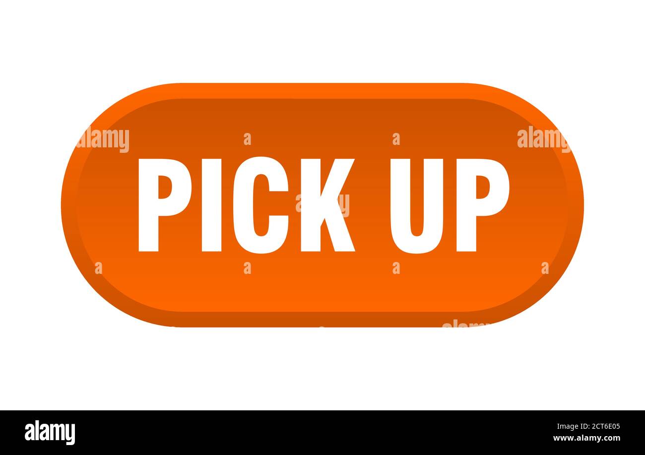 pick up button. rounded sign isolated on white background Stock Vector ...