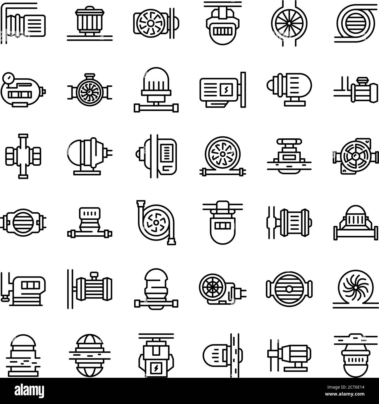 Pump icons set, outline style Stock Vector Image & Art - Alamy
