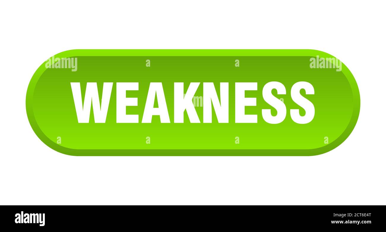 weakness button. rounded sign isolated on white background Stock Vector ...