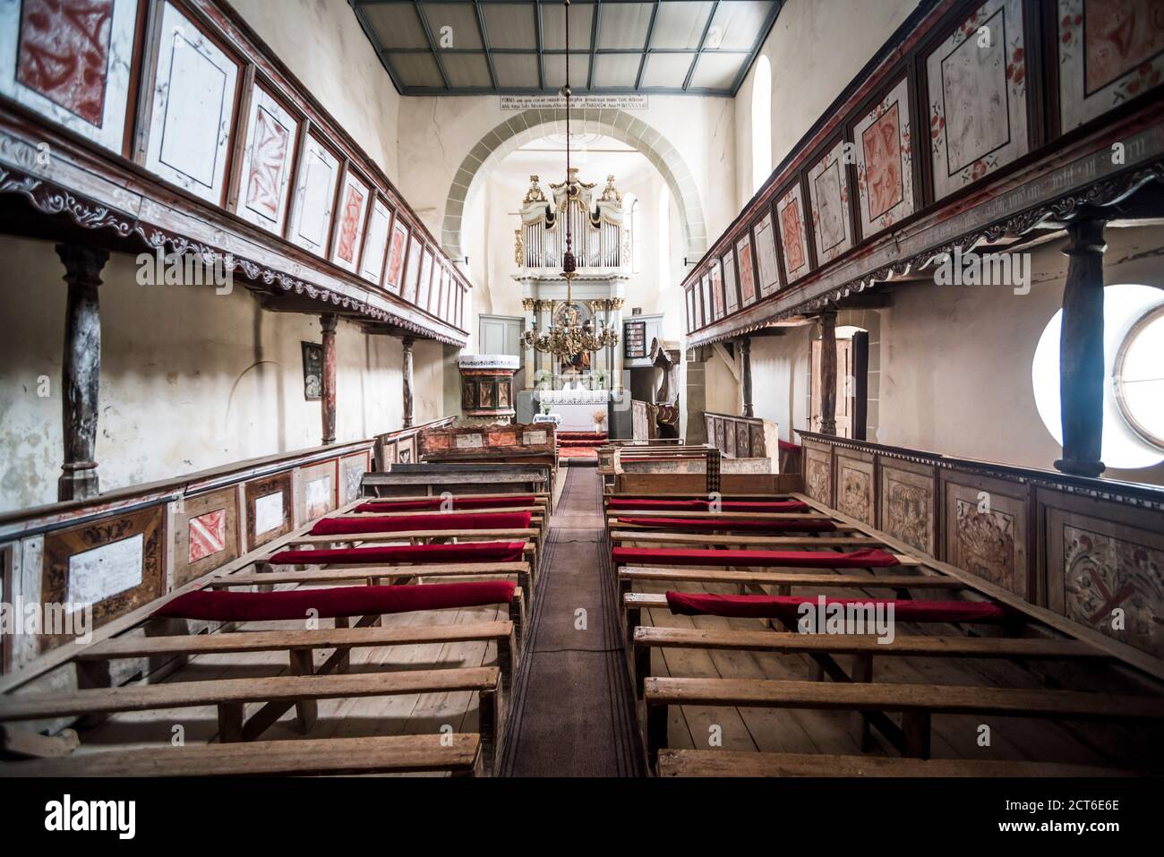 Inside Viscri Fortified Church in Viscri, one of the UNESCO listed ...