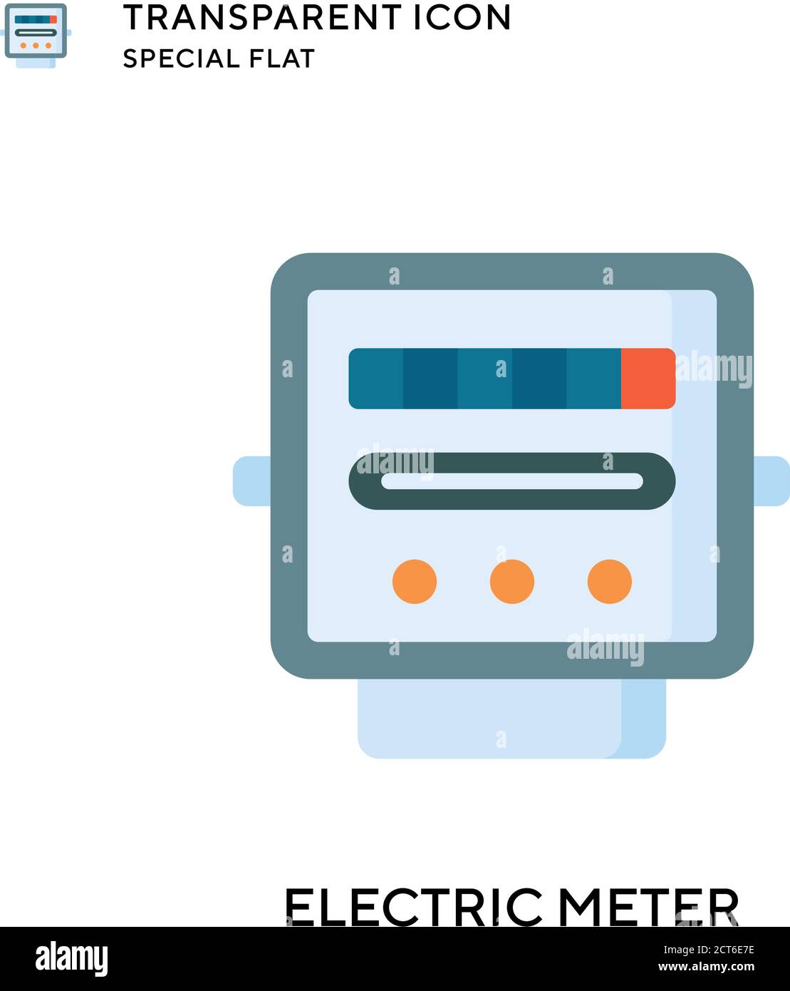 Electric meter vector icon. Flat style illustration. EPS 10 vector ...