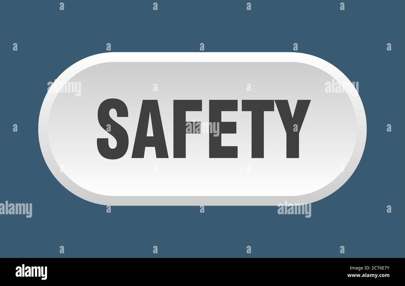 safety button. rounded sign isolated on white background Stock Vector ...