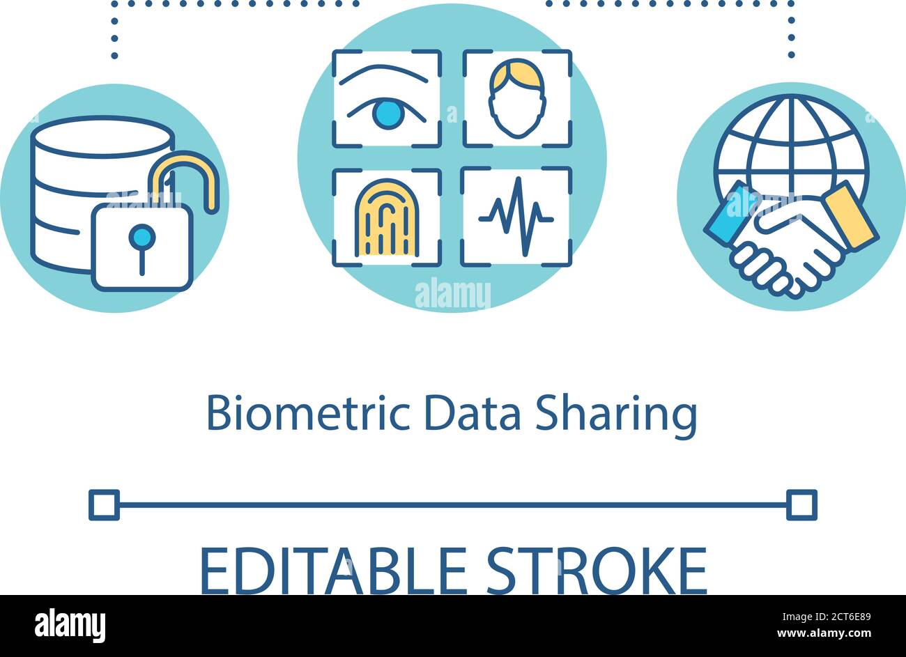 Biometric data sharing concept icon Stock Vector Image & Art - Alamy