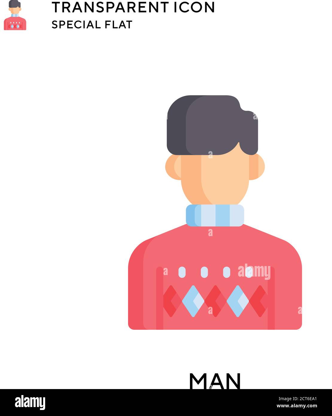 Man vector icon. Flat style illustration. EPS 10 vector Stock Vector ...