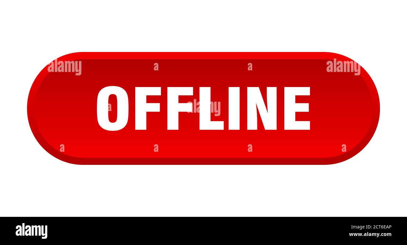 offline button. rounded sign isolated on white background Stock Vector ...