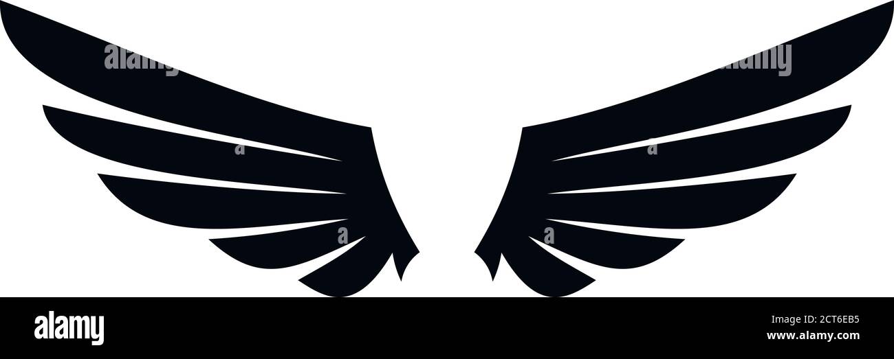 Retro wings icon. Simple illustration of retro wings vector icon for ...
