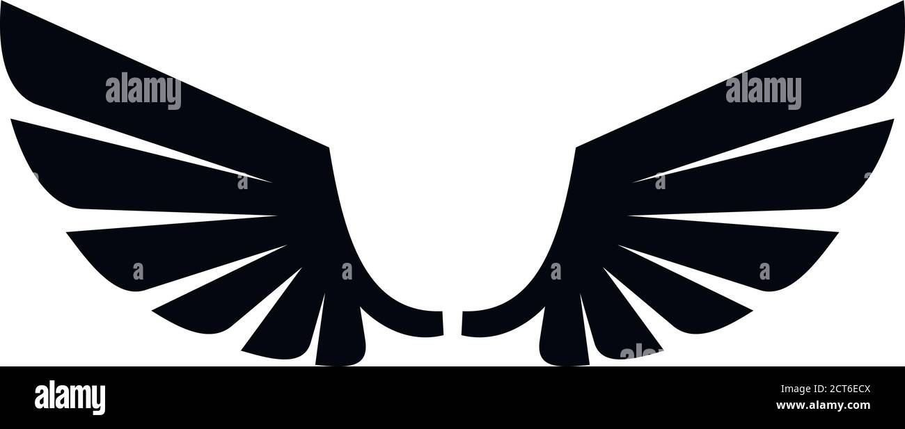 Wings angel icon. Simple illustration of wings angel vector icon for ...