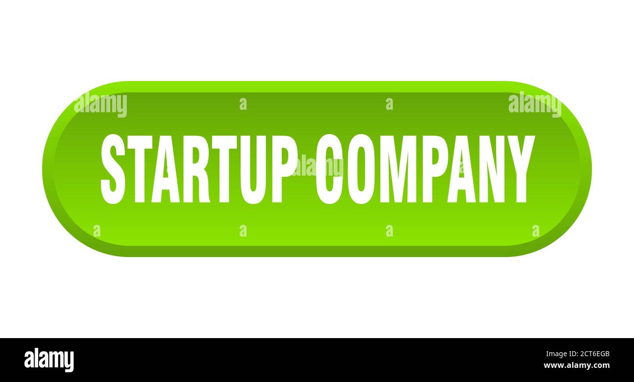 startup company button. rounded sign isolated on white background Stock ...