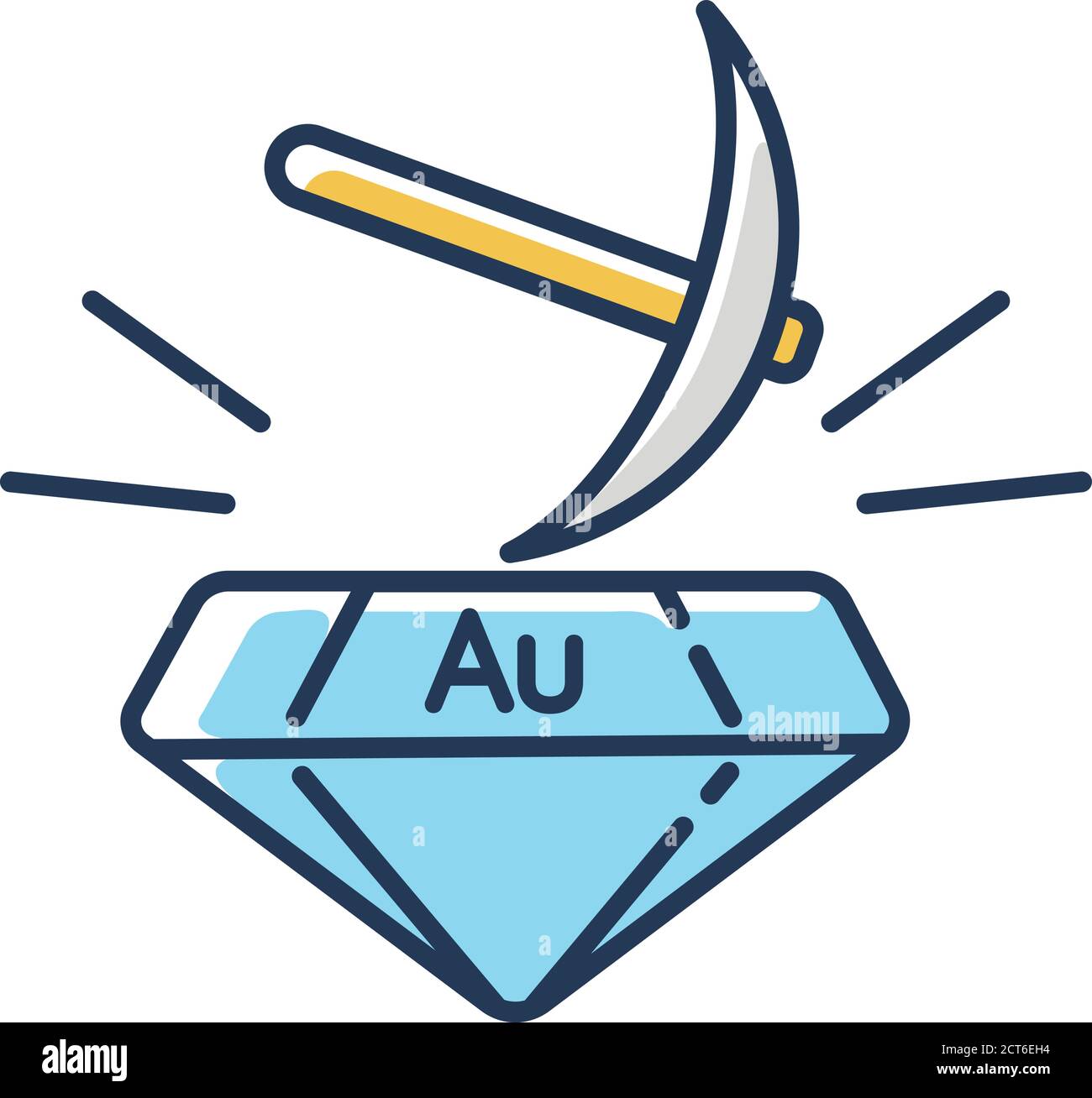 Gold mining RGB color icon Stock Vector Image & Art - Alamy