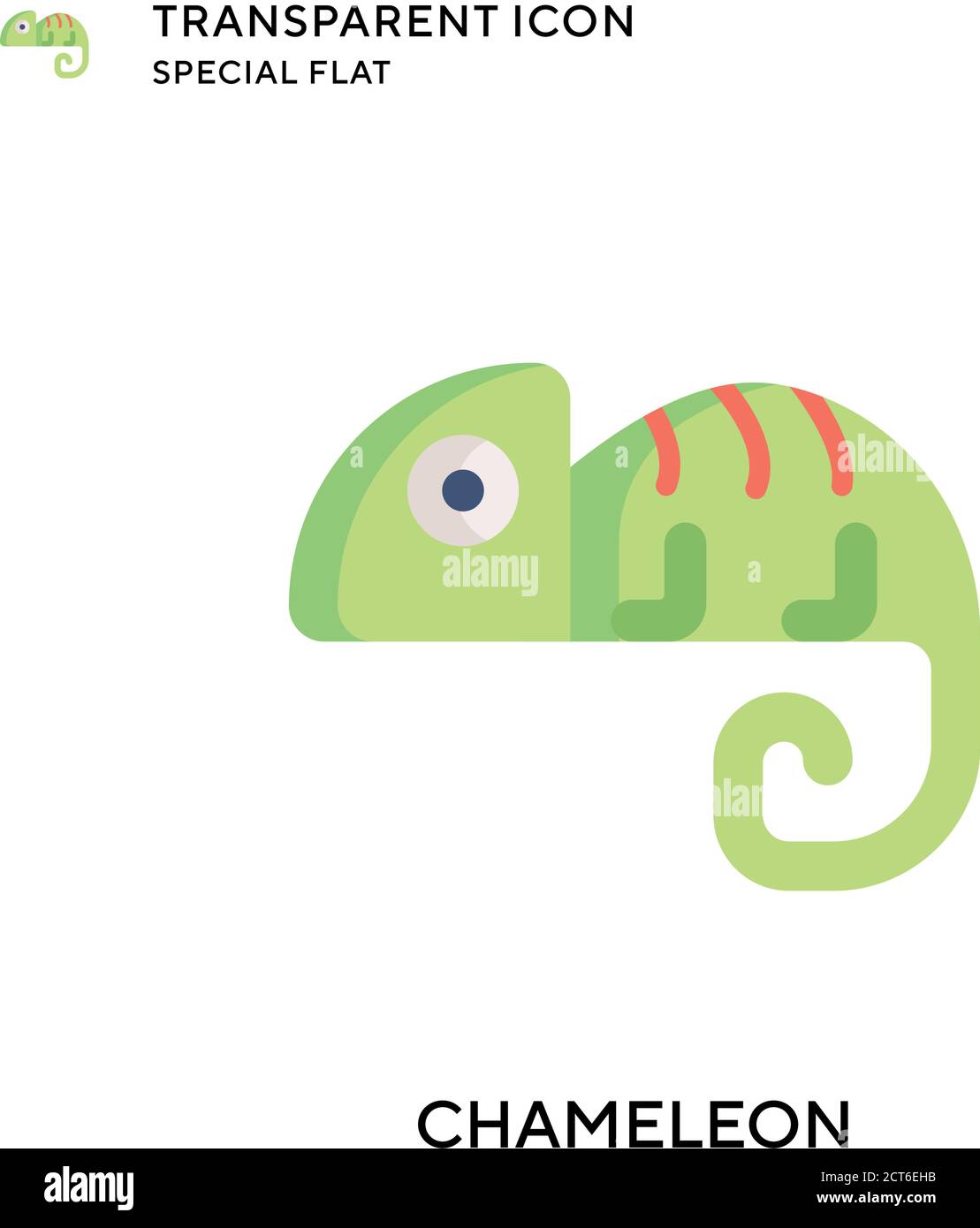 Chameleon vector icon. Flat style illustration. EPS 10 vector Stock ...