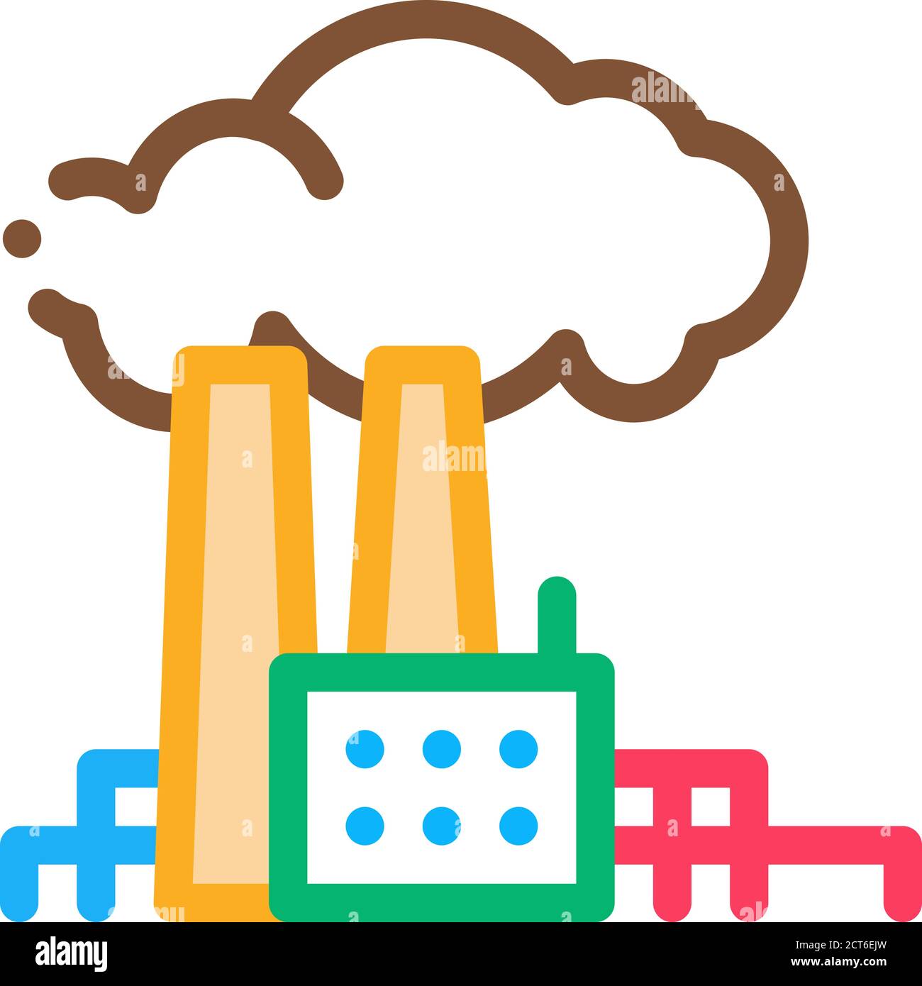 power factory icon vector outline symbol illustration Stock Vector ...