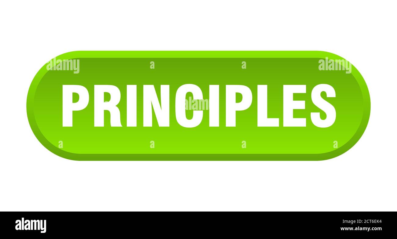 principles button. rounded sign isolated on white background Stock ...
