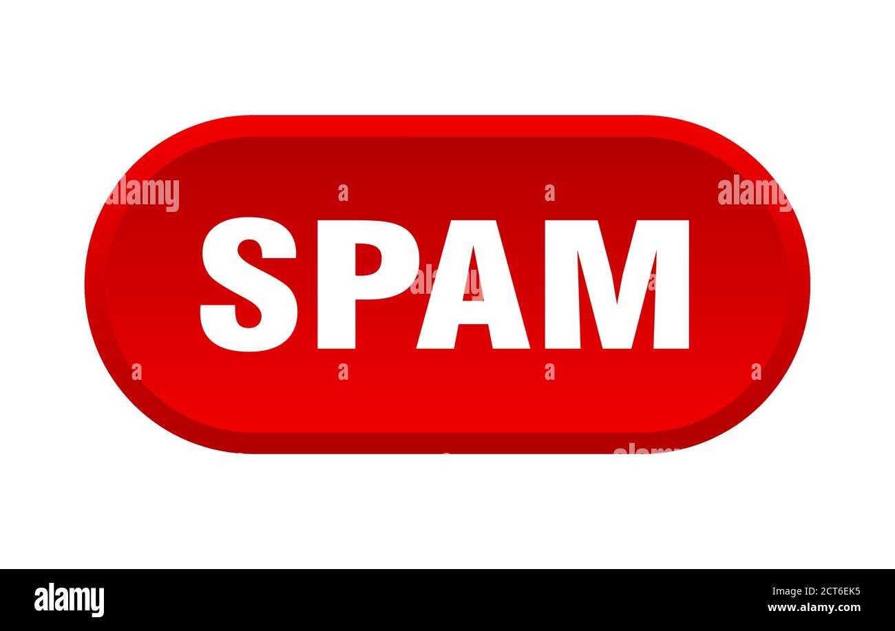 spam button. rounded sign isolated on white background Stock Vector ...
