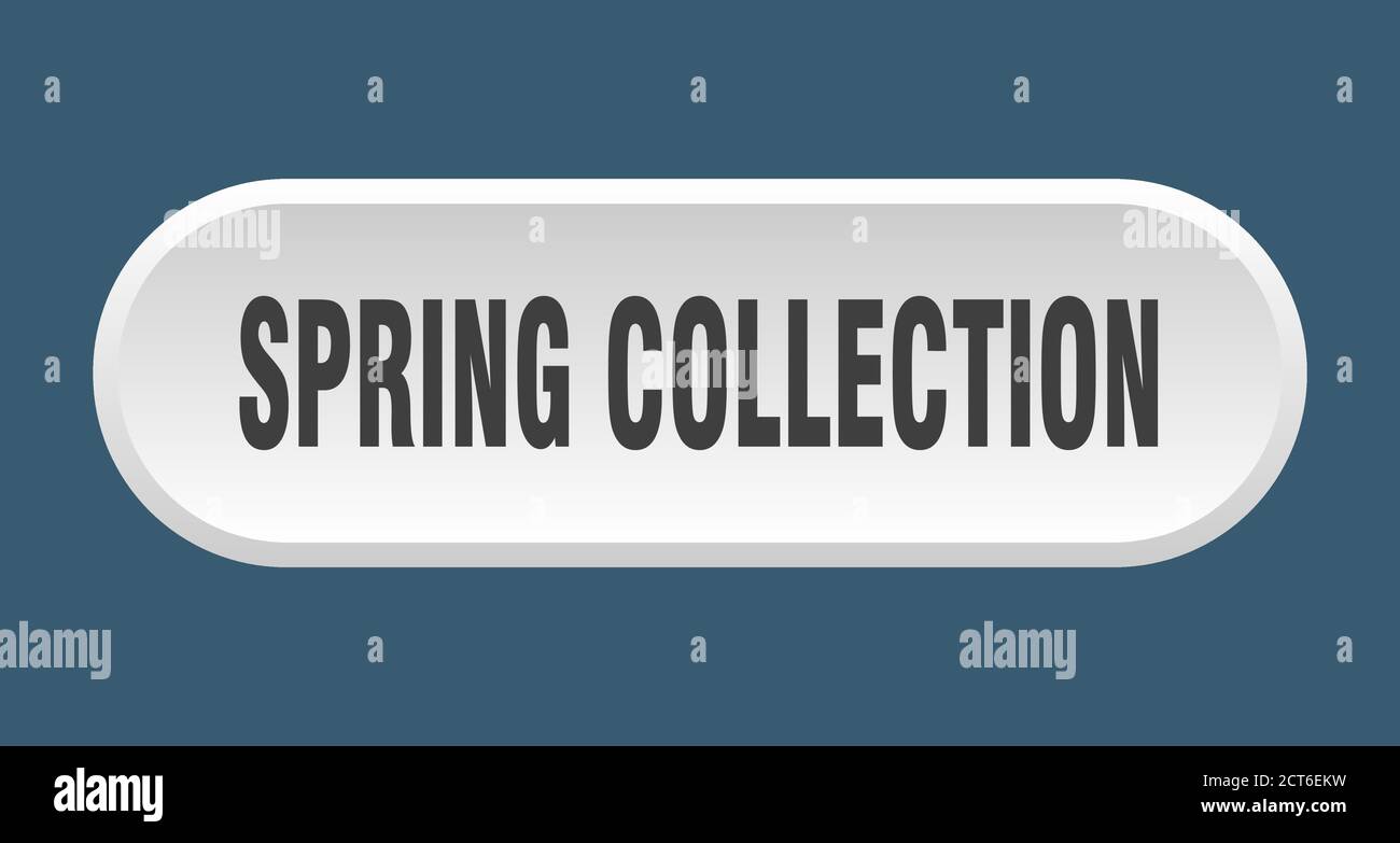 spring collection button. rounded sign isolated on white background ...