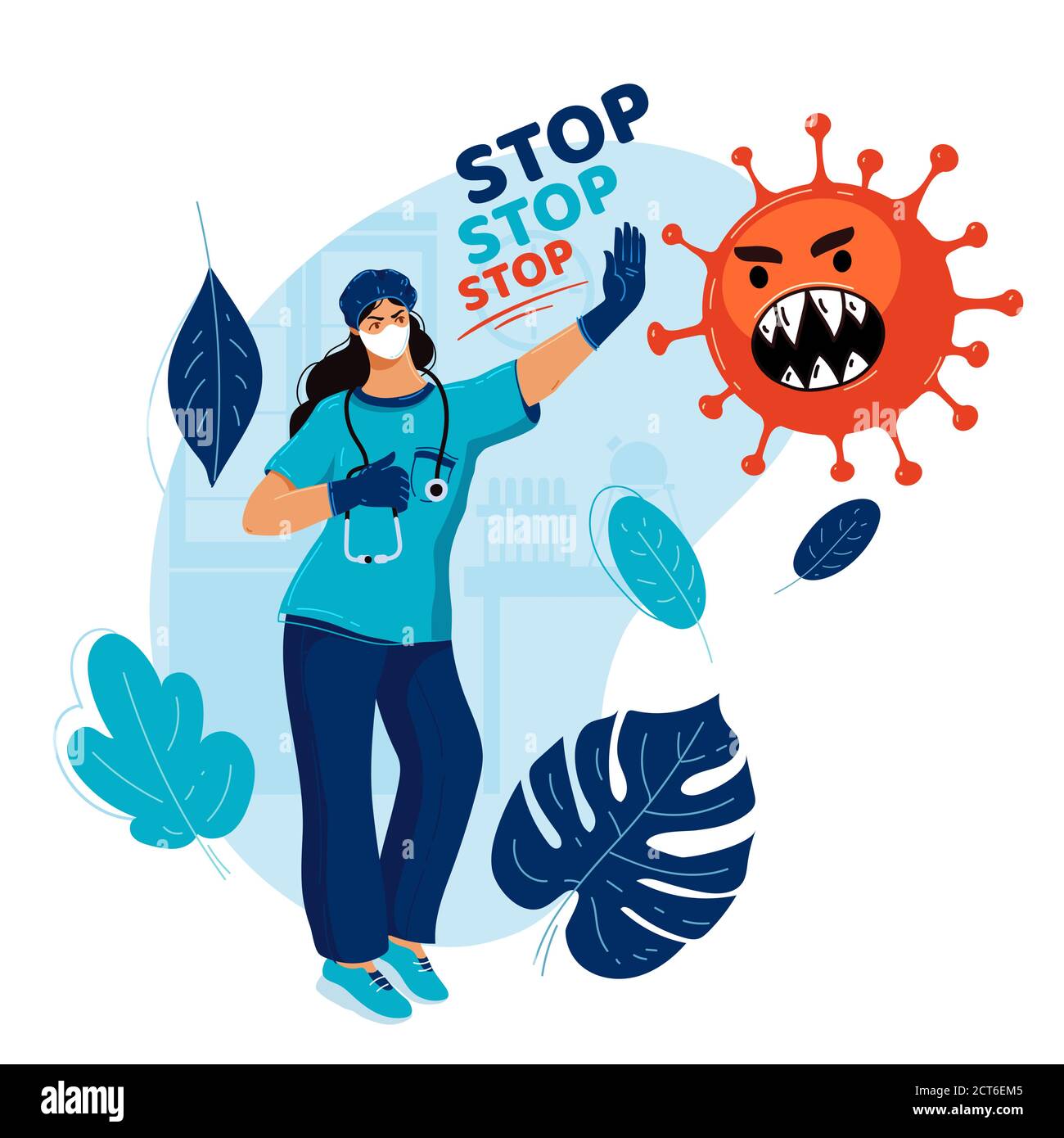 Flu immunity Stock Vector Images - Alamy