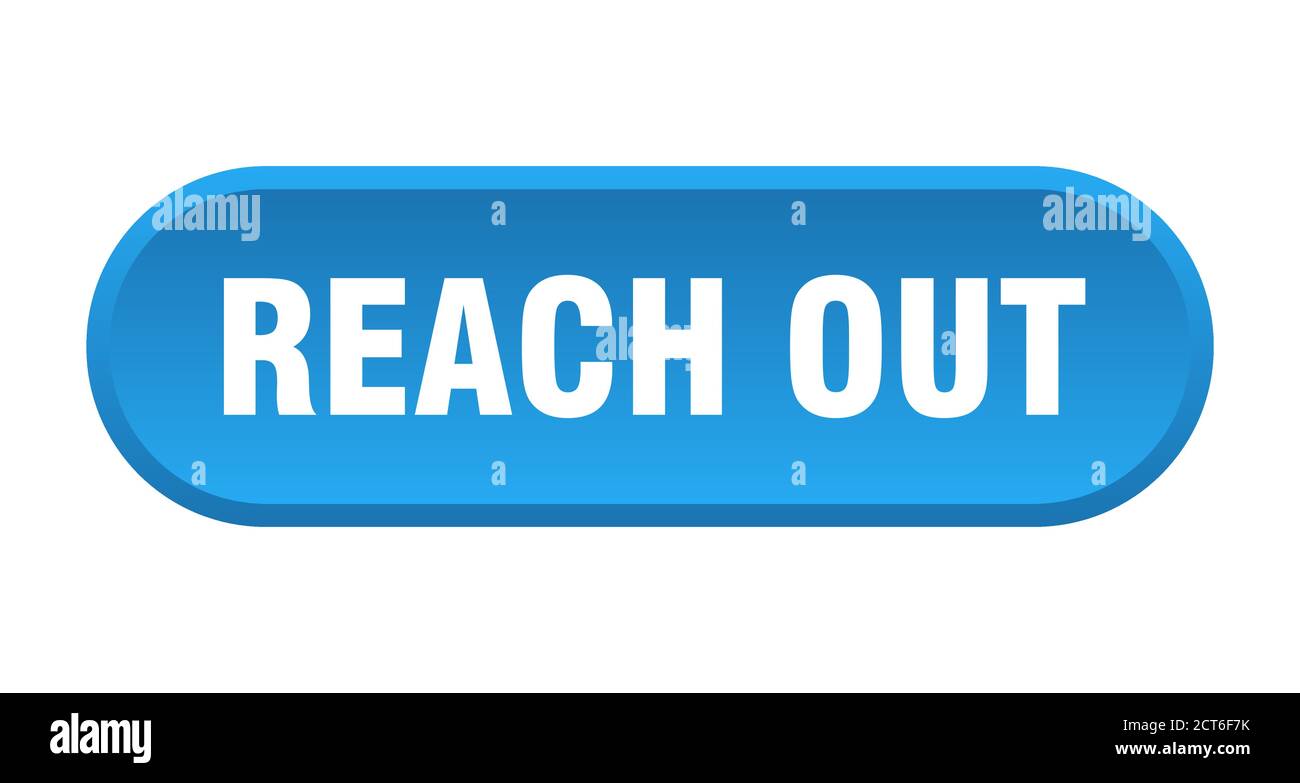 reach out button. rounded sign isolated on white background Stock ...