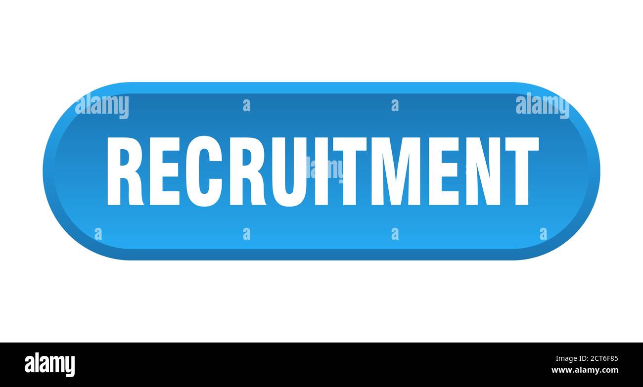 recruitment button. rounded sign isolated on white background Stock ...