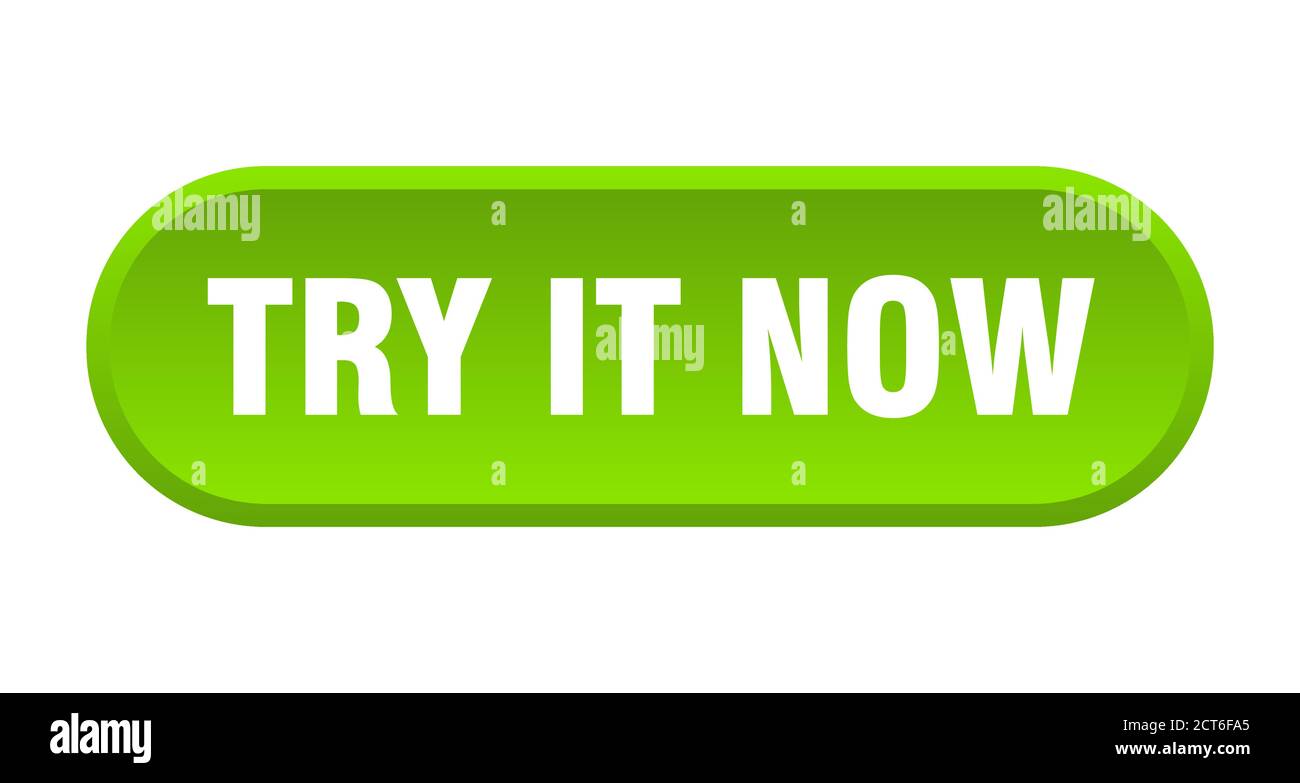 try it now button. rounded sign isolated on white background Stock ...