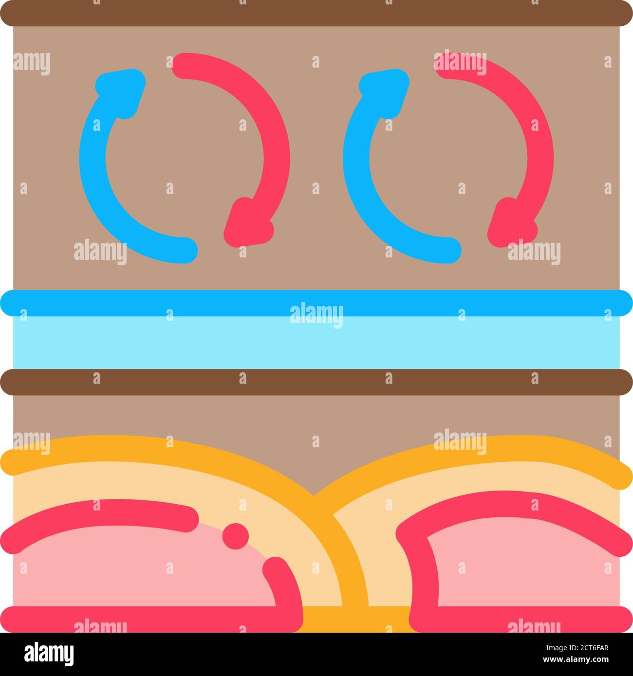 natural thermal circulation icon vector outline illustration Stock ...
