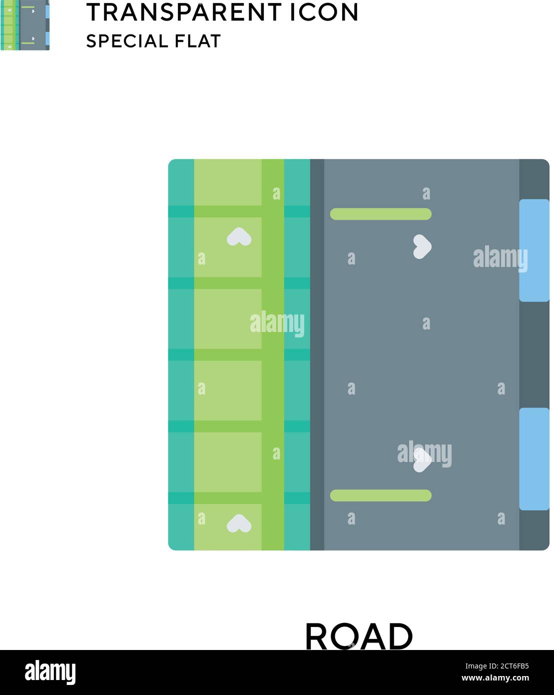 Road vector icon. Flat style illustration. EPS 10 vector Stock Vector ...