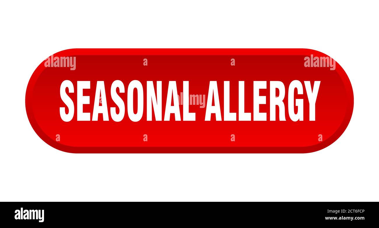 seasonal allergy button. rounded sign isolated on white background Stock Vector Image & Art - Alamy