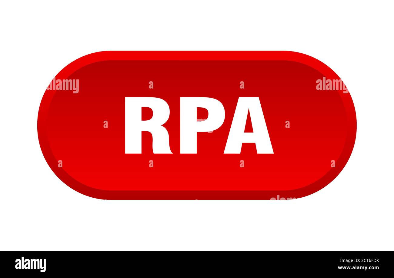 rpa button. rounded sign isolated on white background Stock Vector ...