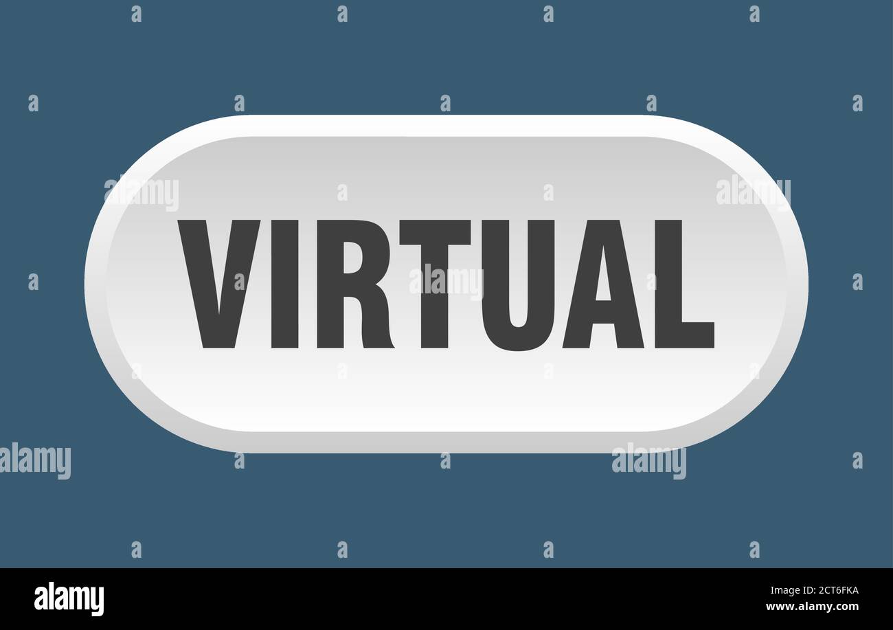 virtual button. rounded sign isolated on white background Stock Vector ...
