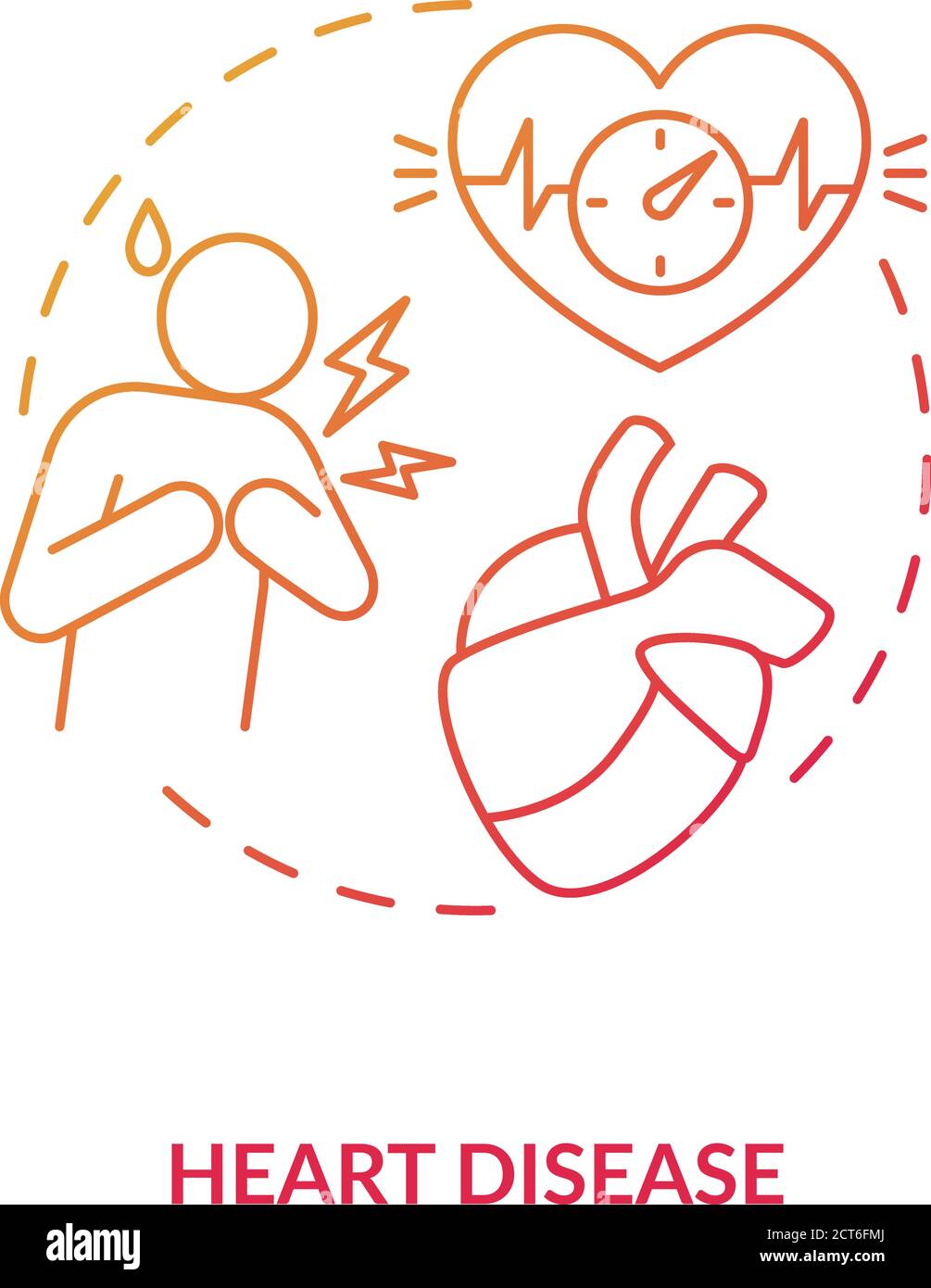 Heart disease concept icon Stock Vector Image & Art - Alamy