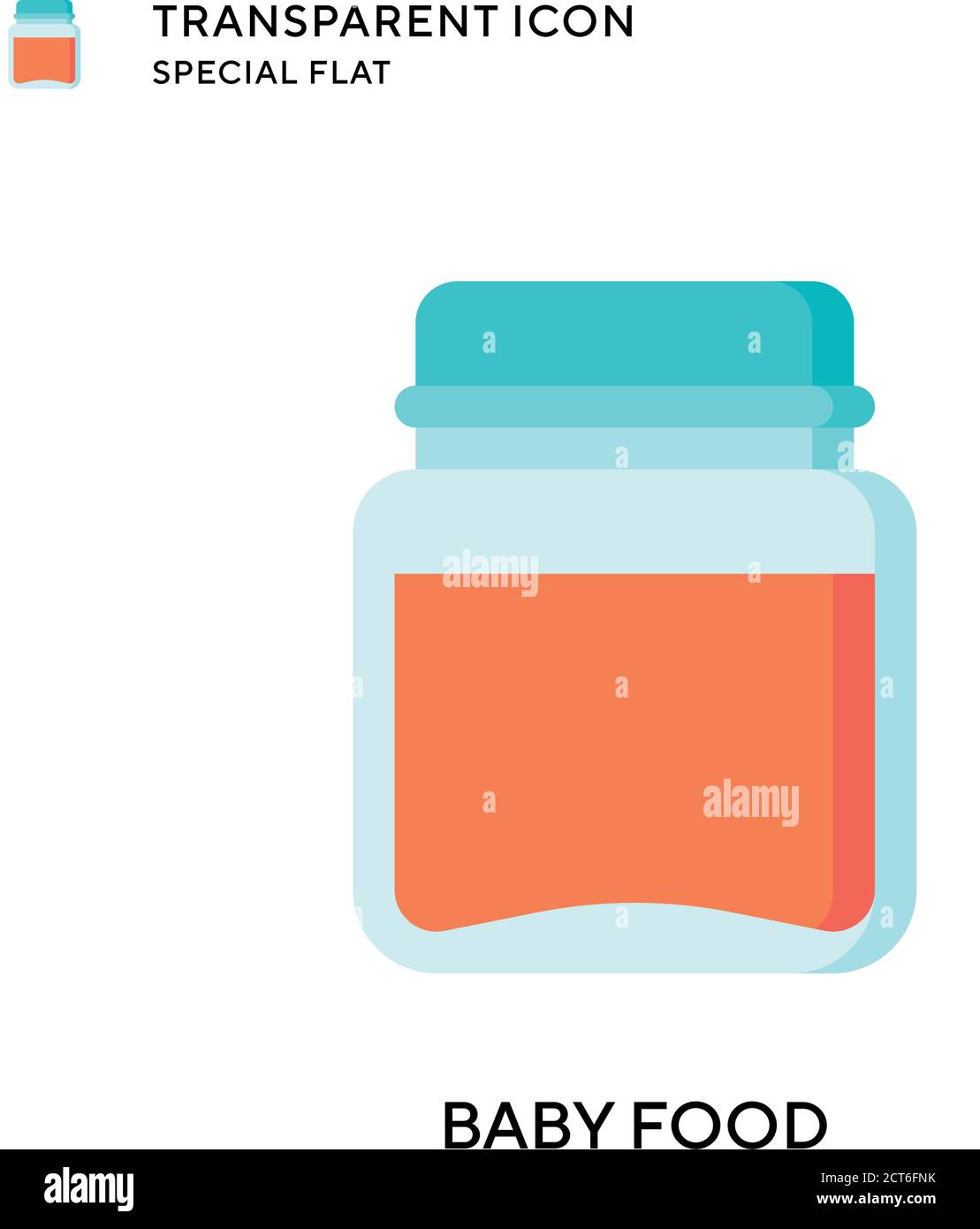 Baby food vector icon. Flat style illustration. EPS 10 vector Stock ...