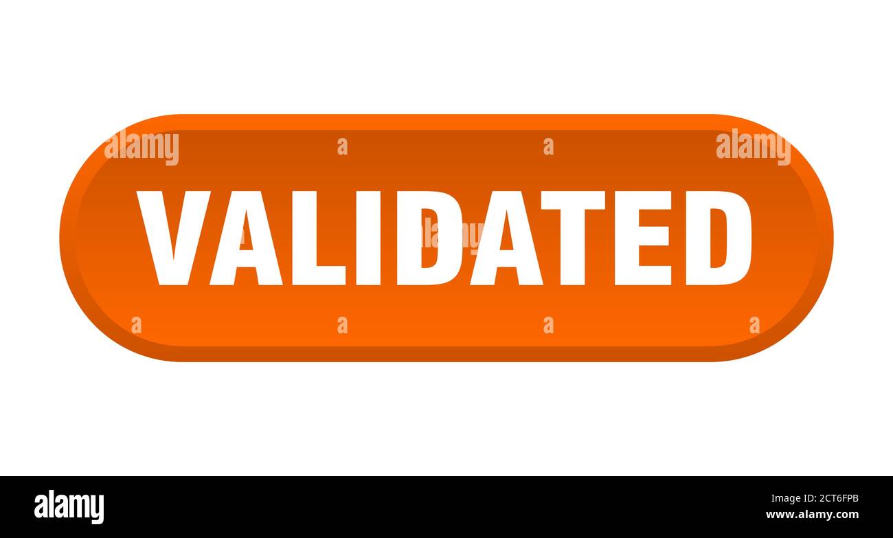 validated button. rounded sign isolated on white background Stock ...