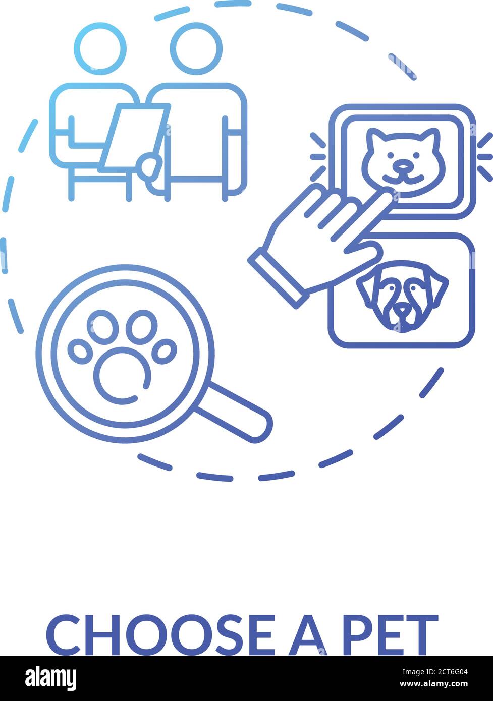 Choose a pet concept icon Stock Vector Image & Art - Alamy