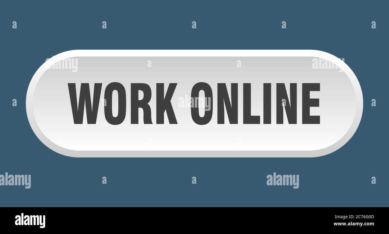 work online button. rounded sign isolated on white background Stock ...