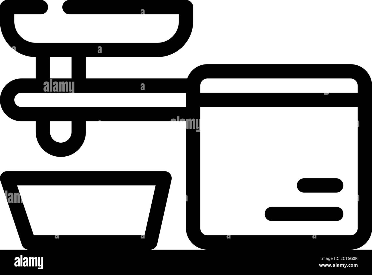cold pressed oil press machine line icon vector illustration Stock ...