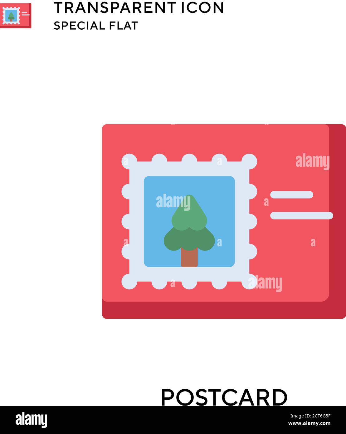 Postcard vector icon. Flat style illustration. EPS 10 vector Stock ...