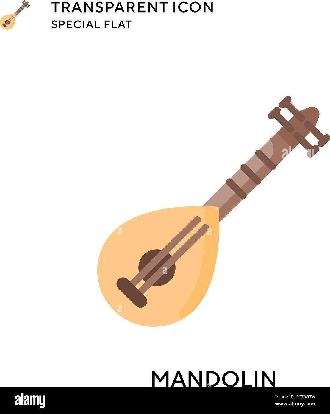 Mandolin vector icon. Flat style illustration. EPS 10 vector Stock ...